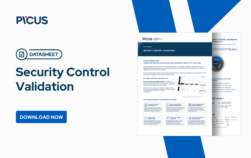 Security Control Validation Scv Datasheet Picus